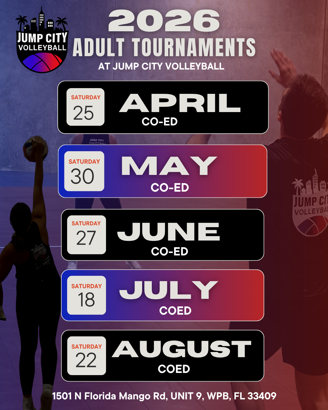 Jump City Volleyball | Volleyball Facility in Palm Beach - Events