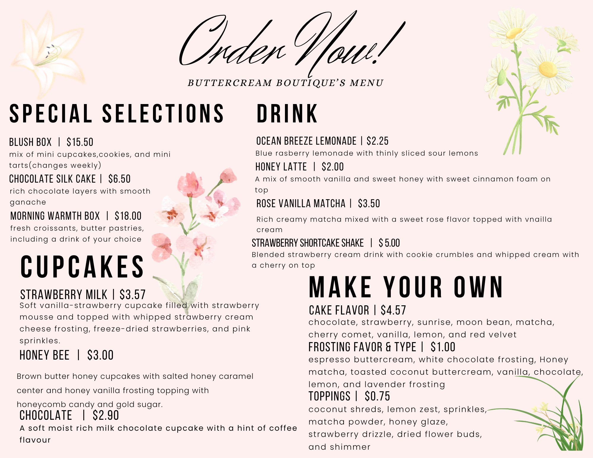 My Website - Menu