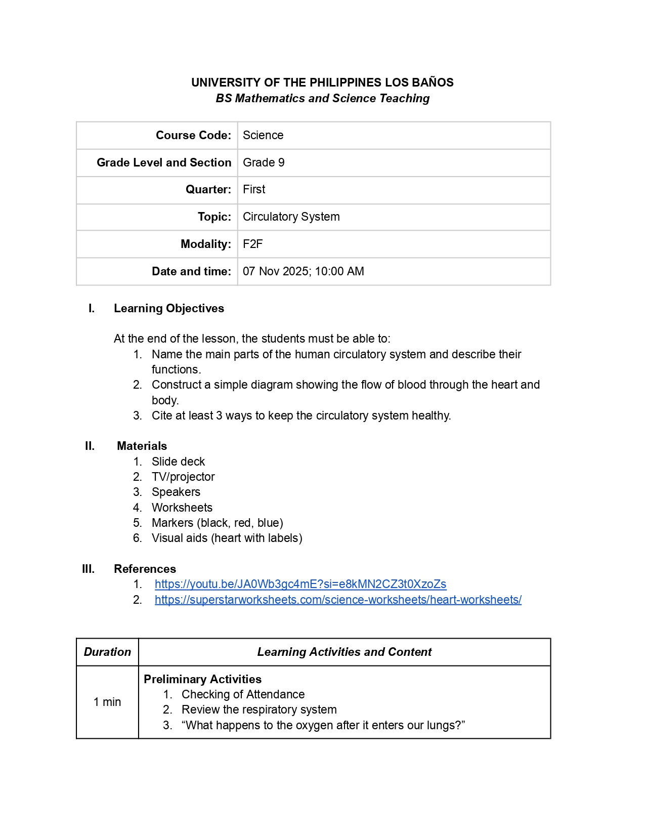 My Website - Lesson Plans