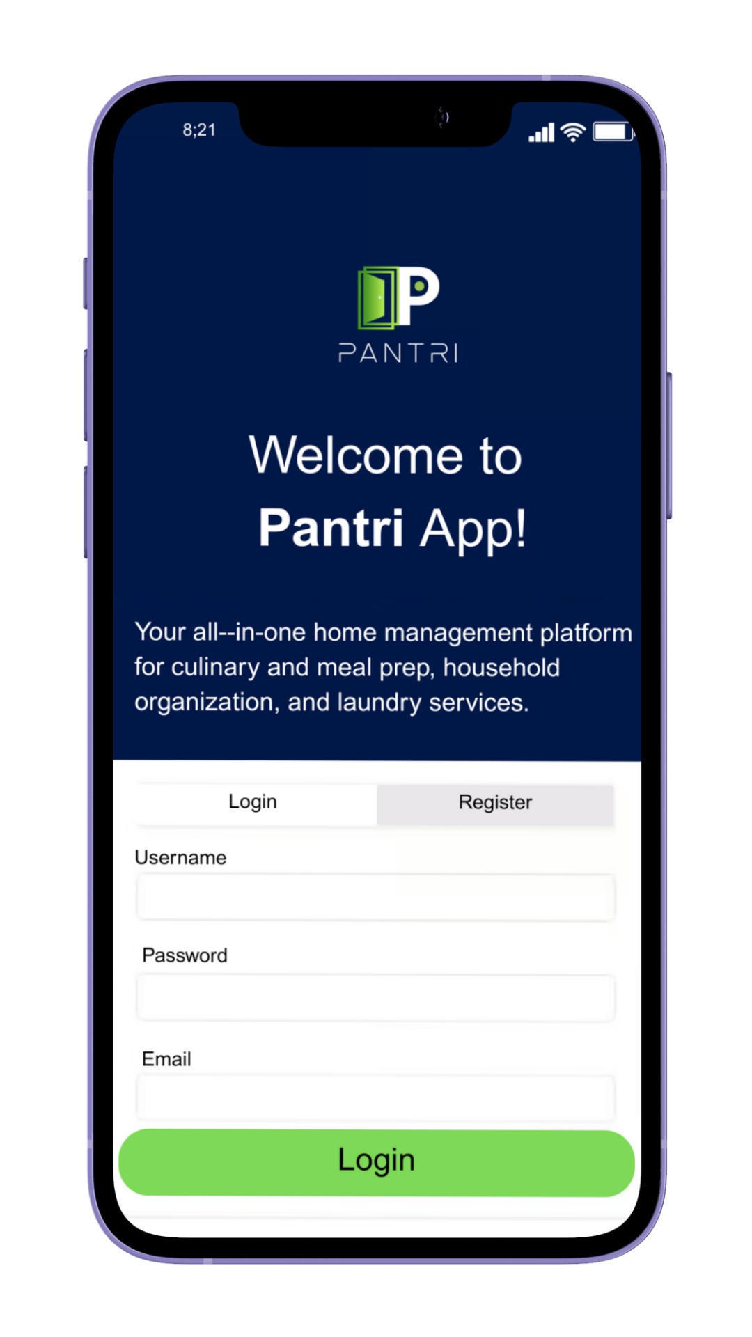 Pantri App Early Customer Signup